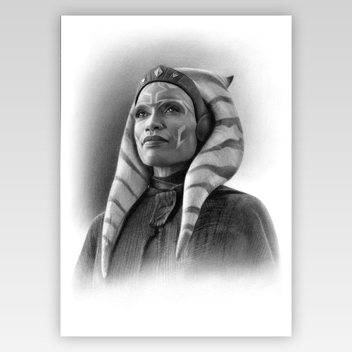 The Portrait Series: Ahsoka - Original Pencil Drawing | Art By Ana Mendes