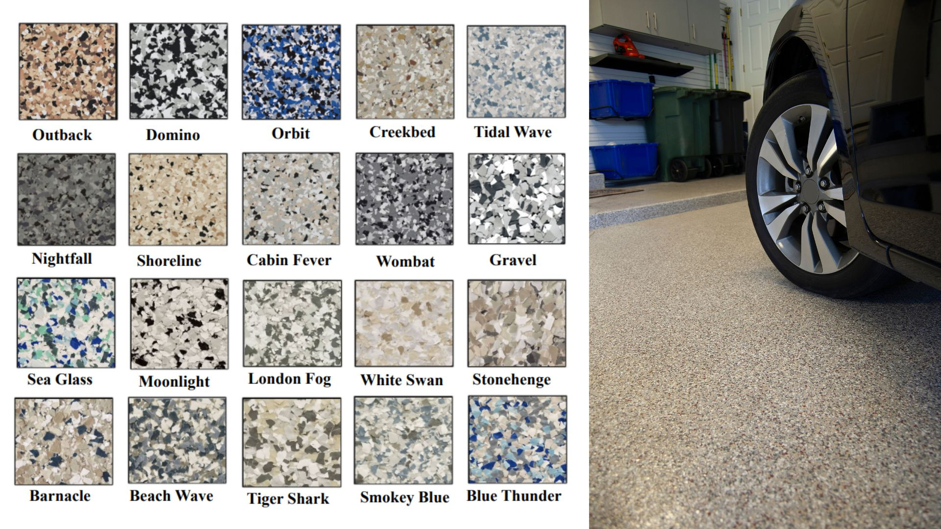 Our Tru-Flake Color Blend Currently Included With Our Epoxy Systems