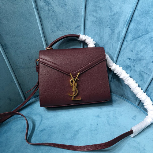 YSL Cassandra Shoulder Bag Maroon Mini | Glam Bags