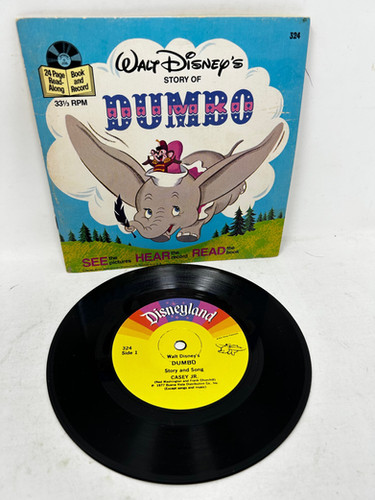 Dumbo vintage Book with Record Disney 1977 | 1313Mockingbirdlane