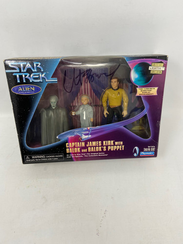 Star Trek figure set Captain Kirk, Balok, & puppet Signed by Clint ...