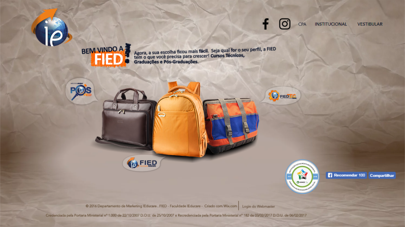 Curso Superior | Tianguá | FIED - Faculdade IEducare