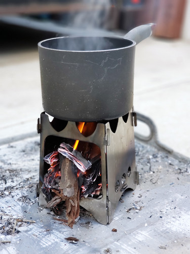Collapsible Stainless Camp Stove/ Fire Starting Kit | C.M. Brewer Designs