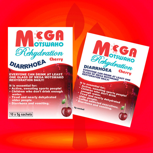 Mega Motswako Rehydration Cherry 10x5g sachets | Castle walk Pharmacy