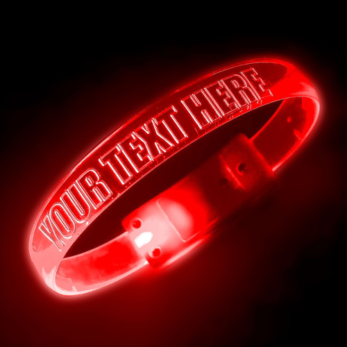 Custom LED Light Wristband (Red) | Glowcraftco