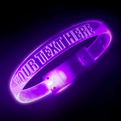 Custom LED Light Wristband (Purple) | Glowcraftco