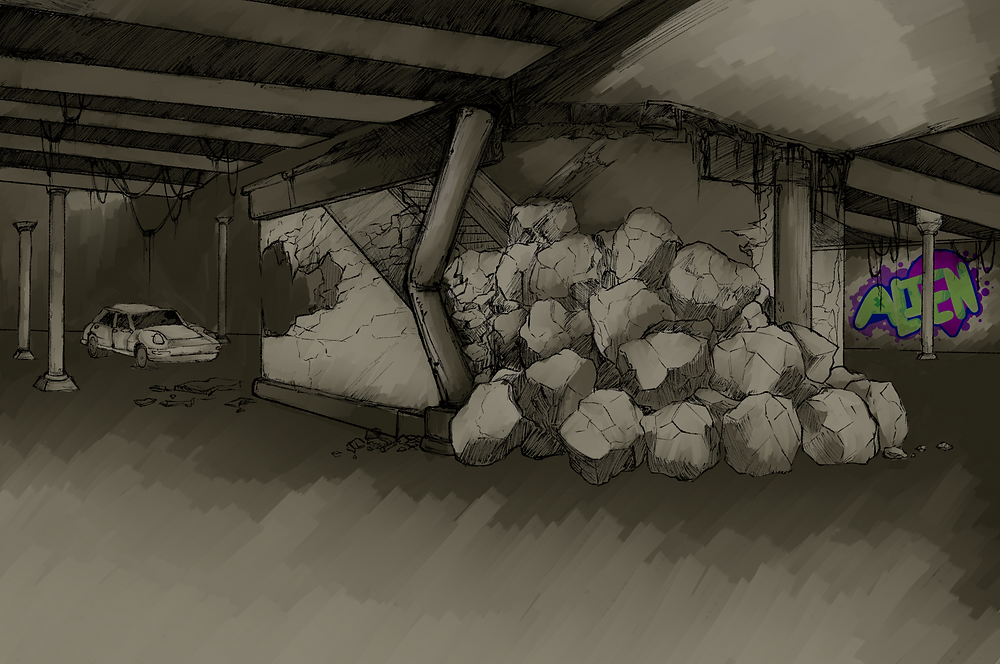 Concept art 1 for Horror Mall game