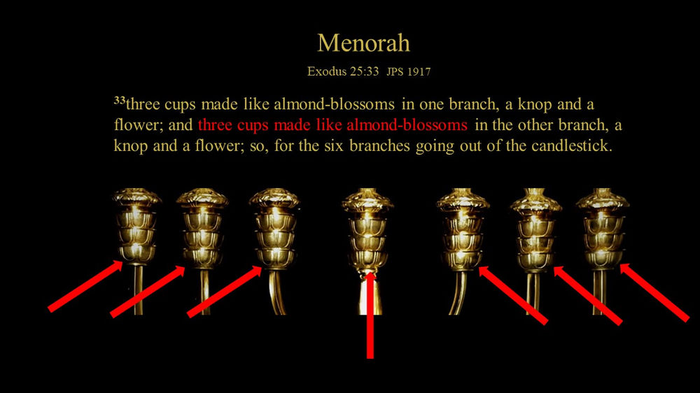 Gold metal 7 Branch Temple Menorah 64" tall, brilliant gold, replica ...