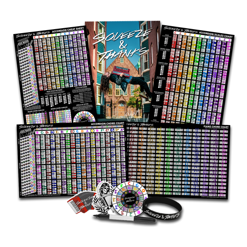 Learn the Accordion Kit - 5 Mini Posters | Chord Chart