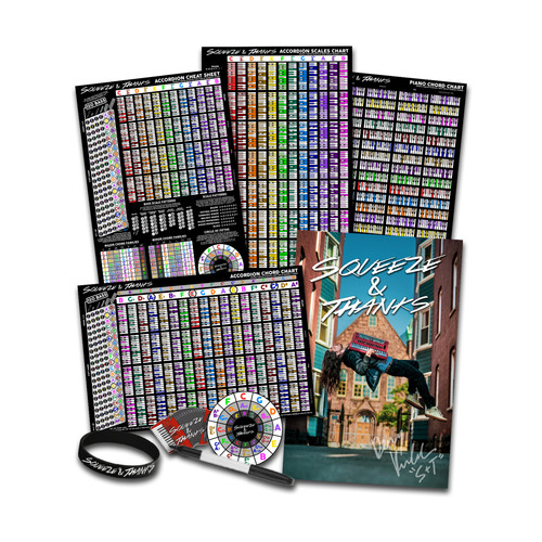 Learn the Accordion Kit - 5 Mini Posters | Chord Chart
