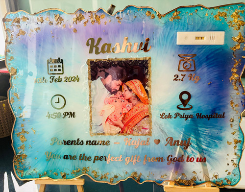 Customized Resin Baby Birth Frame | Flipview Artistry