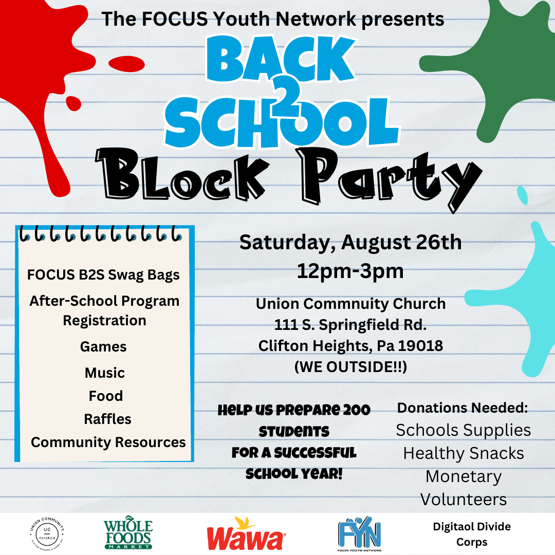 Back to School Block Party | F.O.C.U.S. Youth Net