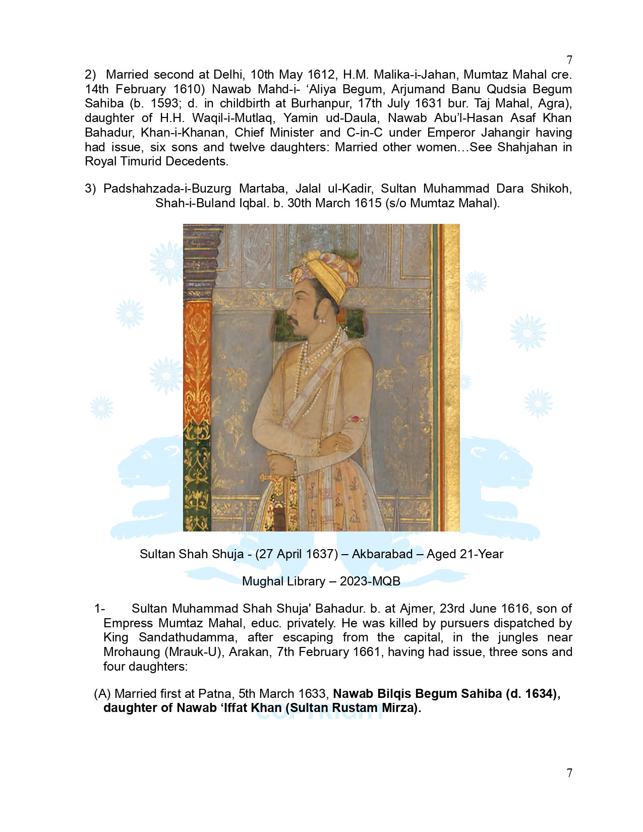 Shah Shujaa - The Mughal Fugitive Prince of Mrauk-U