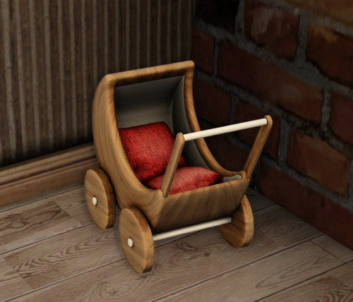 WOODEN TOY PRAM AND CUSHION | The Nature Collective