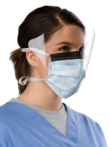 Mask with Face Shield, Anti-saliva, perspiration face protector PACK OF ...