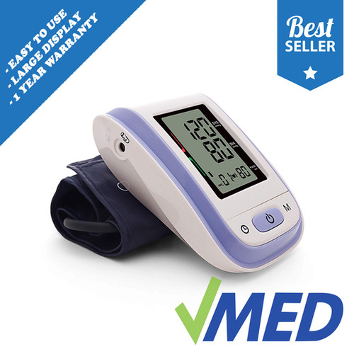 VMED Fully Automatic Arm Blood Pressure BP Monitor (Purple) | VMed Medical