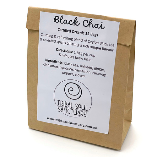Black Chai Tea - 15 Bags | Tribal Soul Sanctuary