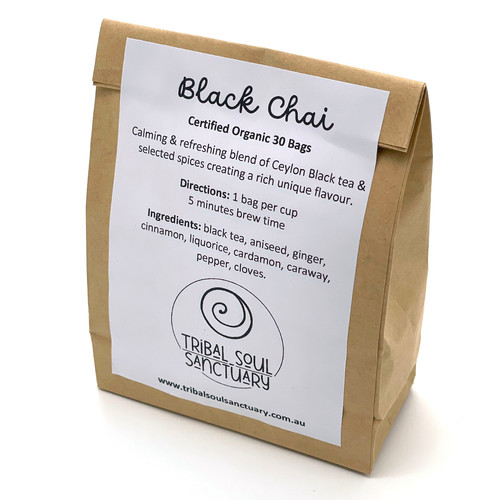 Black Chai Tea - 30 Bags | Tribal Soul Sanctuary