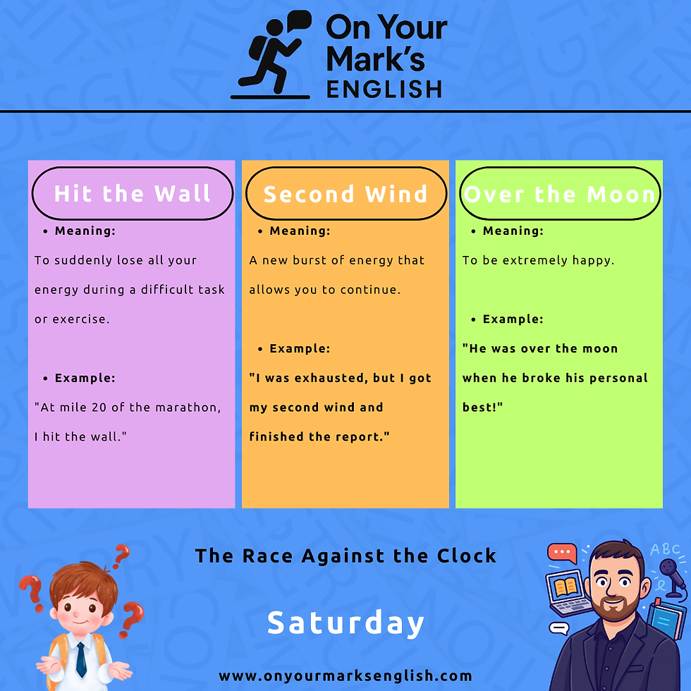 5k Running Idioms: Hit the Wall & Second Wind | On Your Mark's English