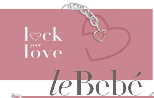 LEBEBE' LOCK YOUR LOVE ARGENTO E ORO