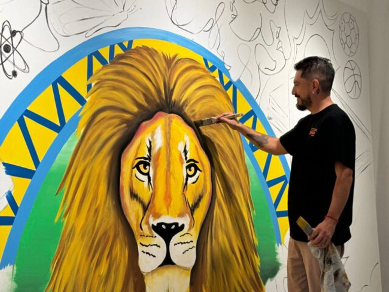 Artists Rodrigo Carapia, Issis Macias and Chele Ramos receive the ...