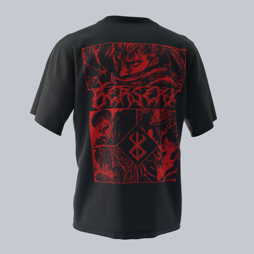 Berserk Guts Red Oversize Tshirt | Themetsco
