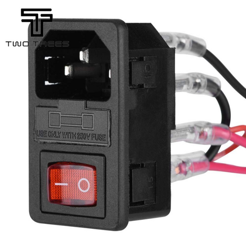 15A 220V/110V Rocker Switch Power Socket | סלבדור תלת מימד