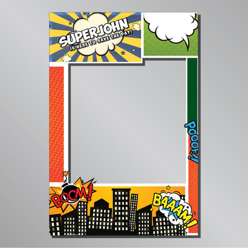 Birthday "Comics Super Hero" Frame Photo Prop | rspd