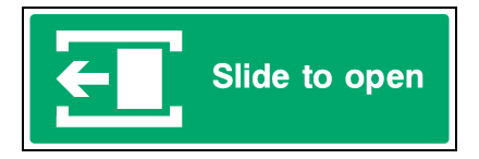 Slide to Open Sign | Signs2Impress
