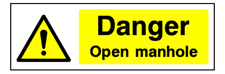 Warning - Warning Open Manhole Sign | Signs2Impress