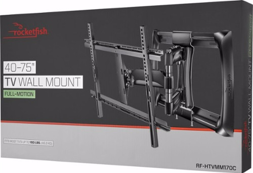 Rocketfish™ - Full-Motion TV Wall Mount for Most 40" - 75" TVs - Black ...