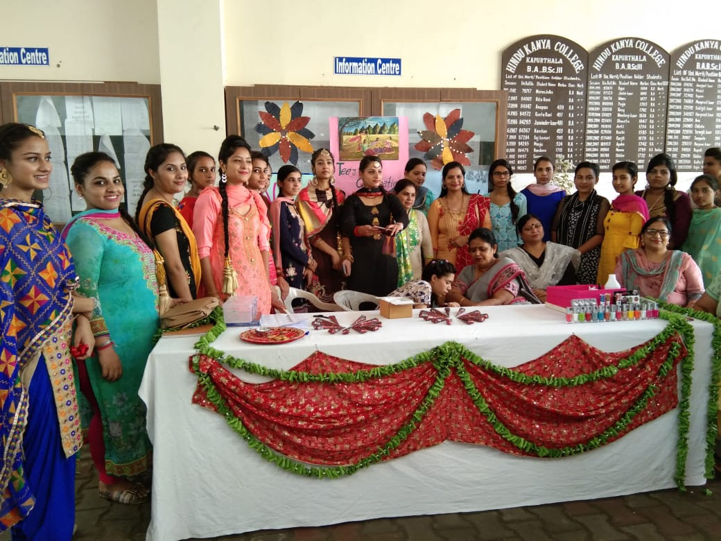 Mehndi and Nail Art stall on Teej Festival | Hindu Kanya College