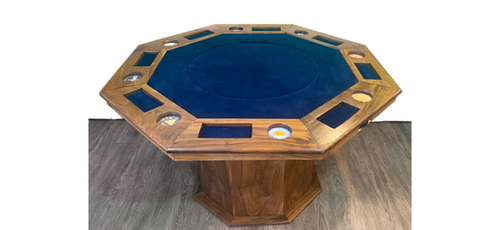Poker Table with Hidden Rising Bar | High Ridge Woodworks