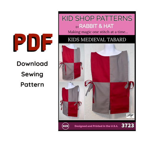 3723 PDF - Size LARGE - KIDS - TABARD | Rabbit & Hat Pattern