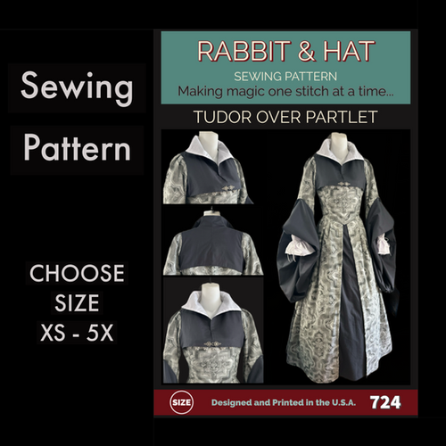 724 Tudor Over Partlet | Rabbit & Hat Pattern