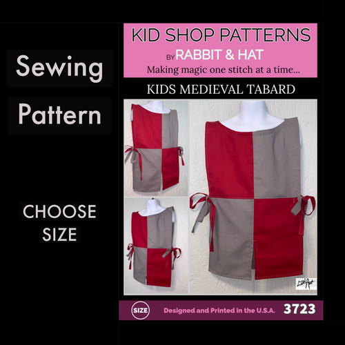3723 KIDS - Medieval Tabard | Rabbit & Hat Pattern