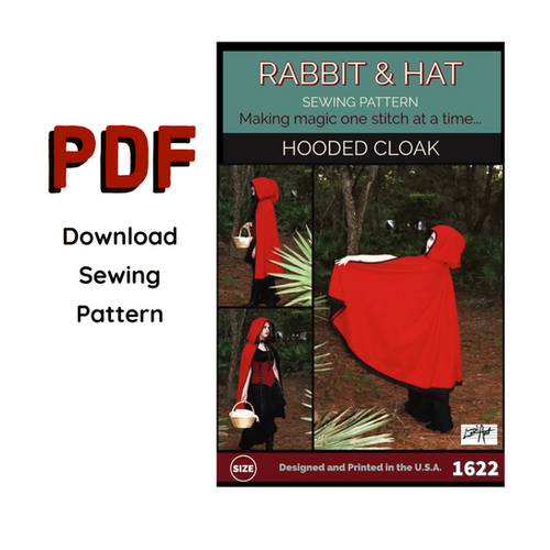 1622 PDF Hooded Cloak | Rabbit & Hat Pattern