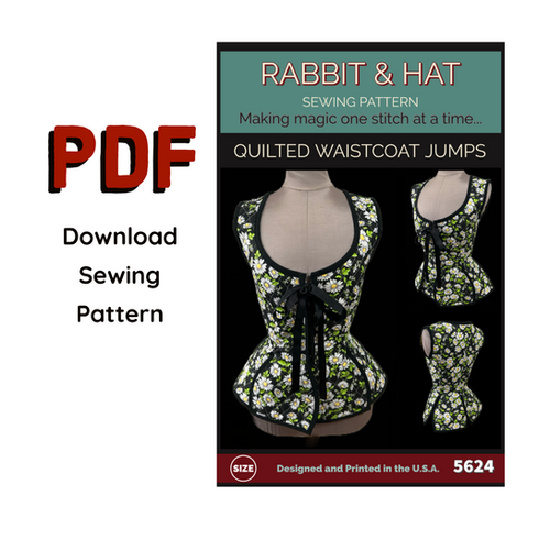 5624 PDF Size 4X - Quilted Waistcoat Jumps | Rabbit & Hat Pattern