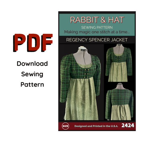 2424 PDF Size 2X - Regency Spencer Jacket | Rabbit & Hat Pattern