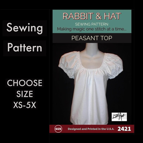 2421 Peasant Chemise Top | Rabbit & Hat Pattern