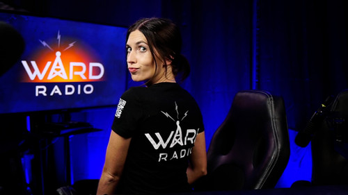 Women's Fitted Tee w/ Large Ward Radio Logo | Ward Radio