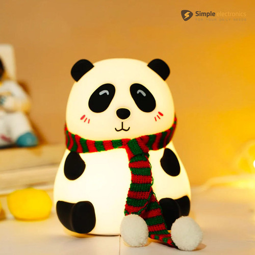 Panda 7-Color LED Silicone Touch Lamp | Simple Electronics