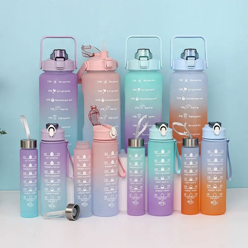 Motivational Water Bottle Set of 3 Water Bottles (2000ML, 900ML, 300ML ...