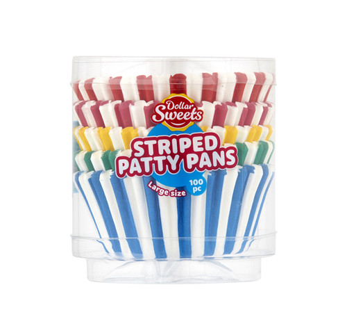 Large Striped Patty Pans | dollarsweets