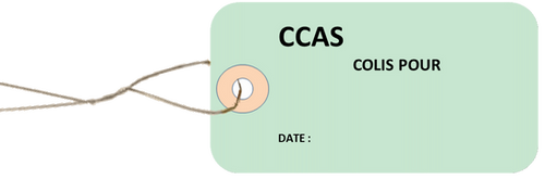 Etiquettes américaines CCAS Colis -cartonnées-100x55mm-attache ...