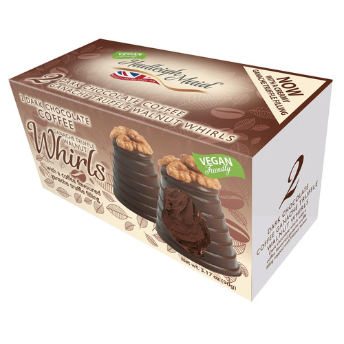 Vegan Friendly Dark Chocolate Coffee Ganache Walnut Whirls Whips Twin ...