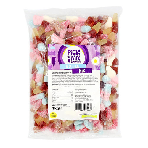 Pick n Mix Station Jelly Fizzy Bottle Mix 1Kg Bag | The-Chocolate-Cave