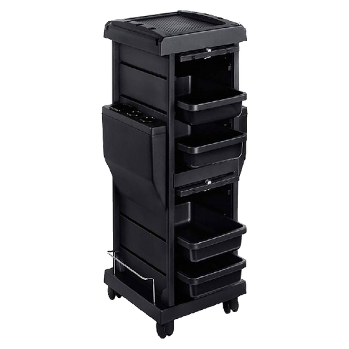 RULETERA NEGRA CON LLAVE | IMAGEN BEAUTY SUPPLY