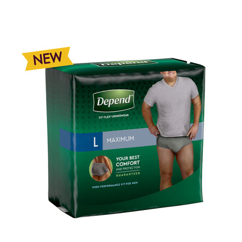 Depend Fit-Flex Underwear for Men, Max Absorbency, Large | DASH