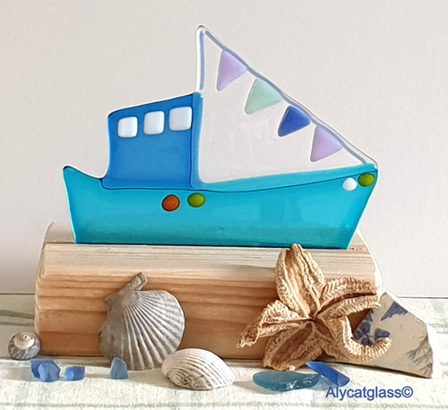 Fishing Boat | Nautical Interior| Glass Fishing Boat| Boat| Coastal ...